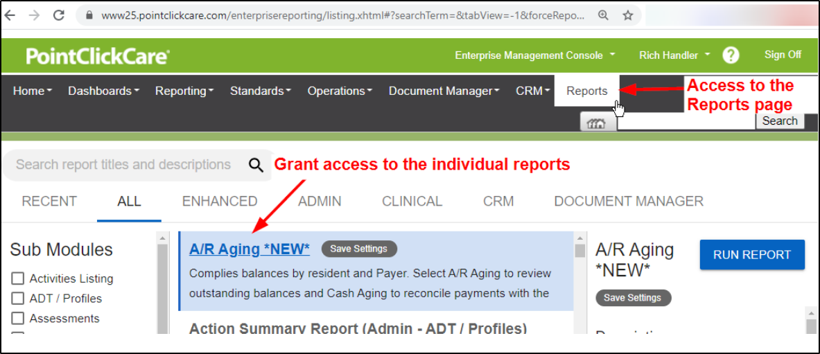 Connect PointClickCare.com (PCC) to ARP