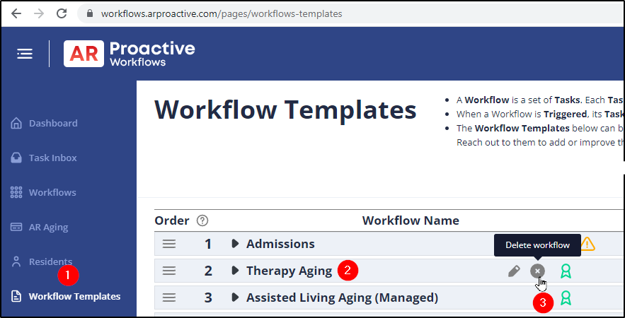 Delete a Workflow Template