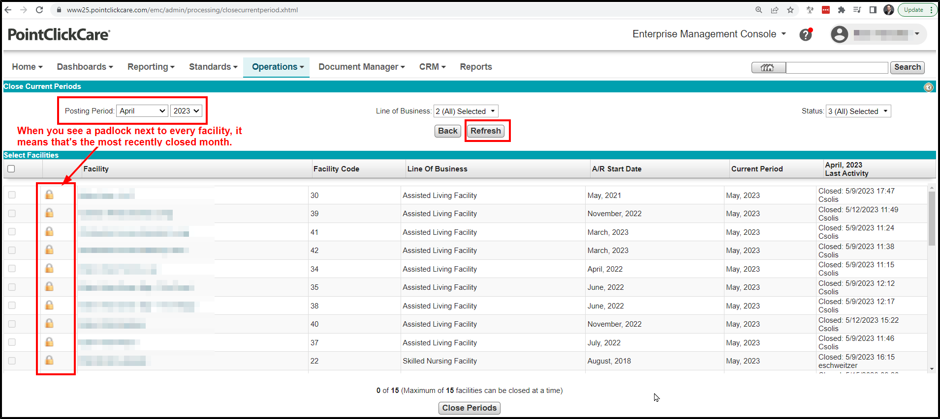 Percentage Collected Report (PCC) (IN TESTING)
